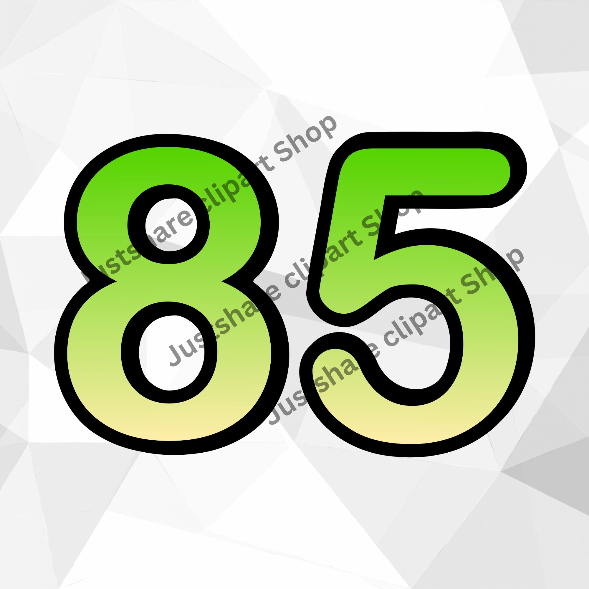 Green Number Clipart Number SVG Numbers PNG Digital Number - Etsy