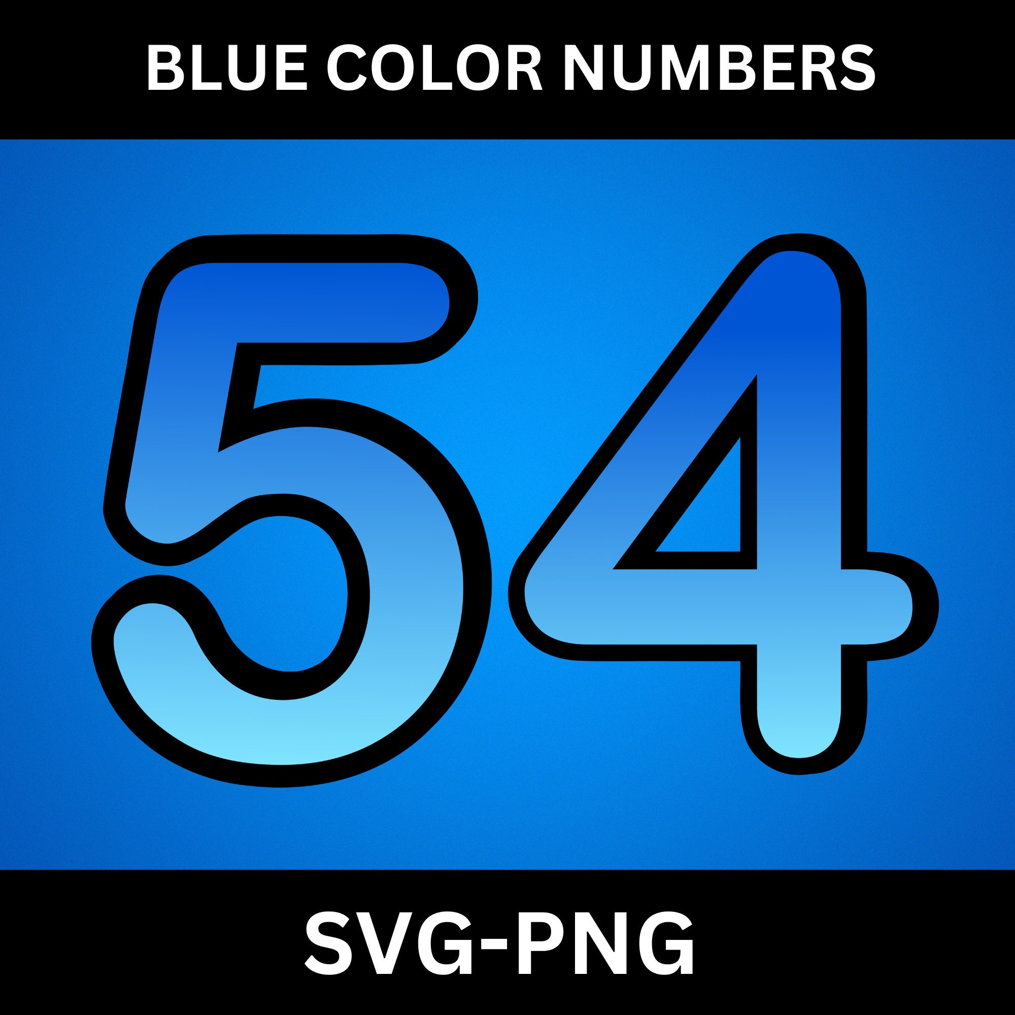 Blue Number Clipart, Numbers SVG, Numbers PNG, Digital Number 0-9 ...