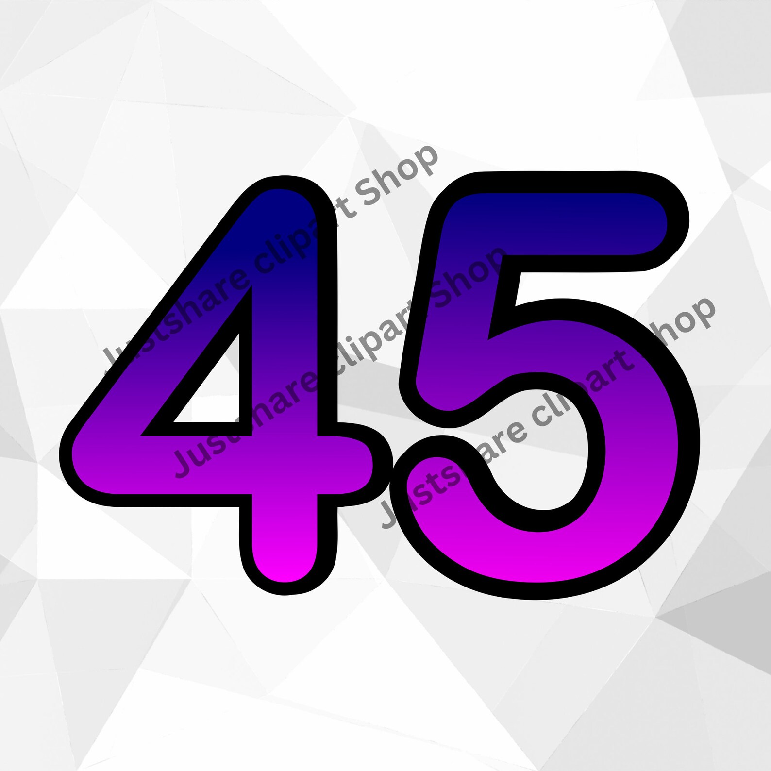 Purple Number Clipart Number SVG Number PNG Digital Number - Etsy