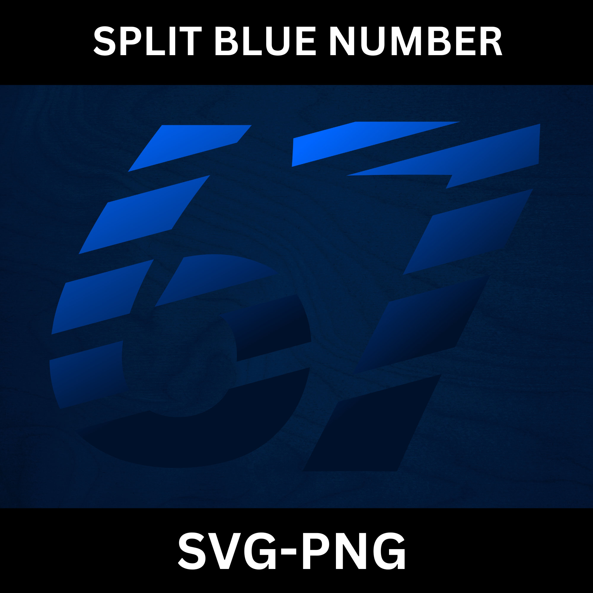 Numbers Clipart SVG PNG Split Blue Digital Numbers 0-9 Clipart - Etsy