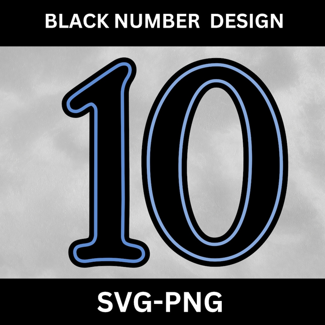 Black Number Clipart Number SVG PNG Number 0-9 Clipart Number Stickers ...