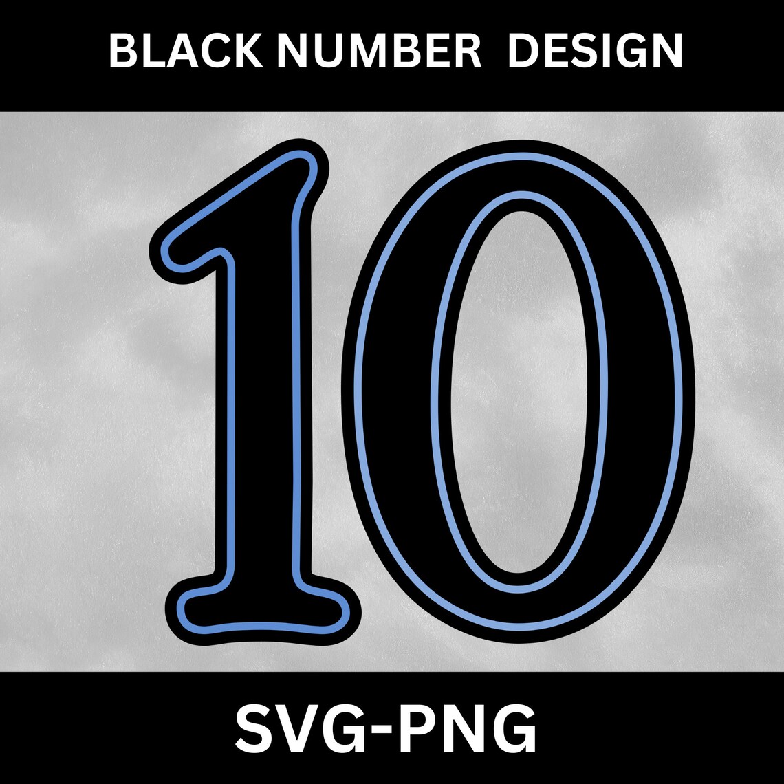 Black Number Clipart Number SVG PNG Number 0-9 Clipart Number Stickers ...