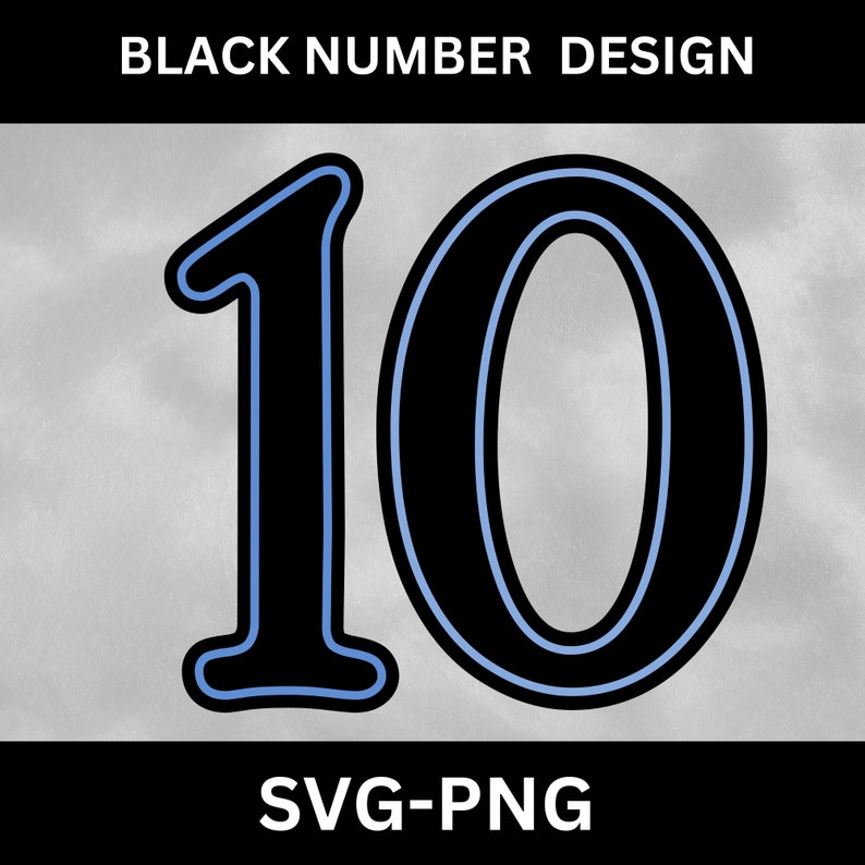 Black Number Clipart Number SVG PNG Number 0-9 Clipart Number Stickers ...