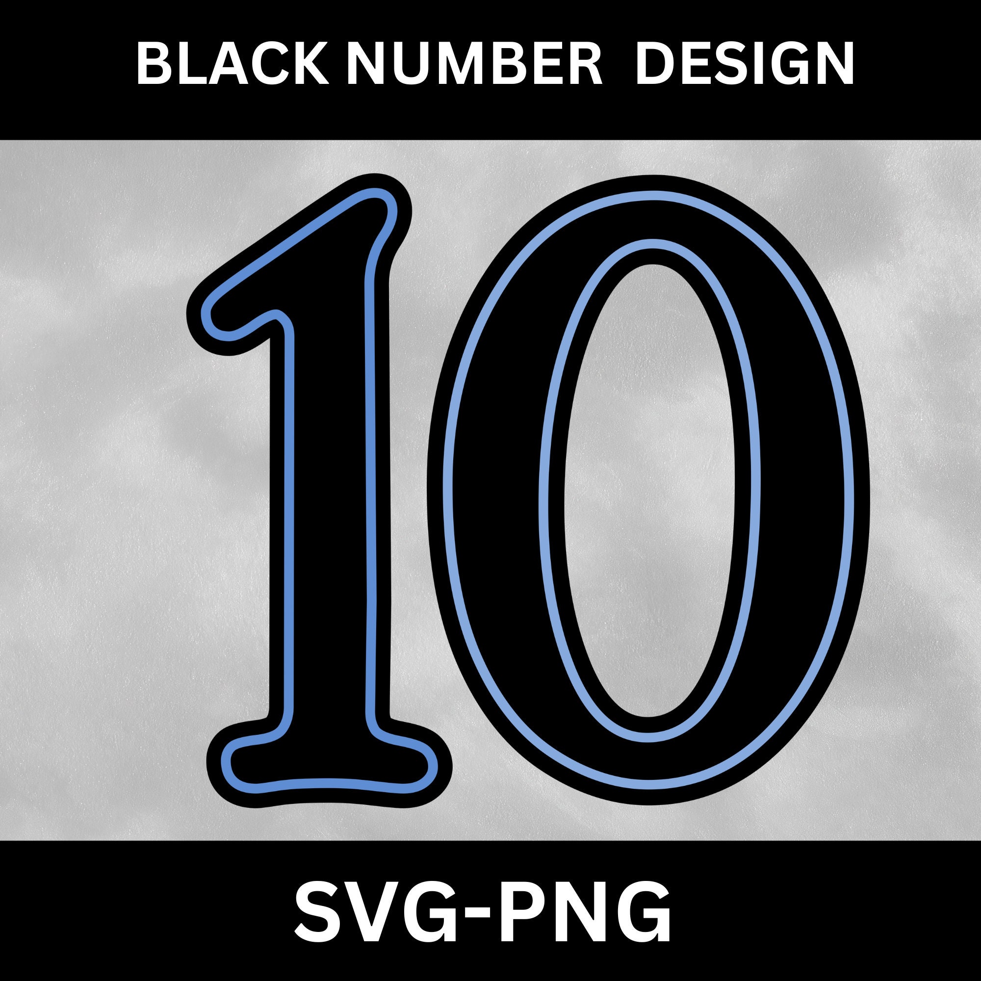 Black Number Clipart Number SVG PNG Number 0-9 Clipart Number Stickers ...