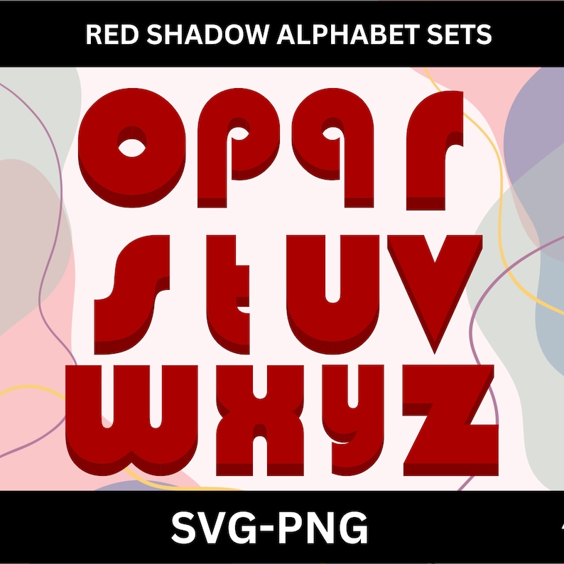 3D Shadow Fonts SVG PNG Fonts Clipart Letters Digitals Numbers SVG ...