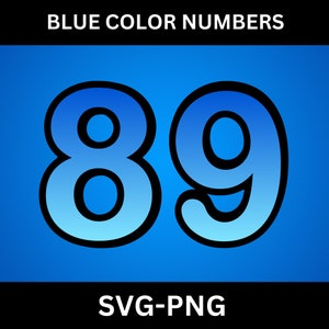 Blue Number Clipart, Numbers SVG, Numbers PNG, Digital Number 0-9 ...