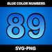 Blue Number Clipart, Numbers SVG, Numbers PNG, Digital Number 0-9 ...