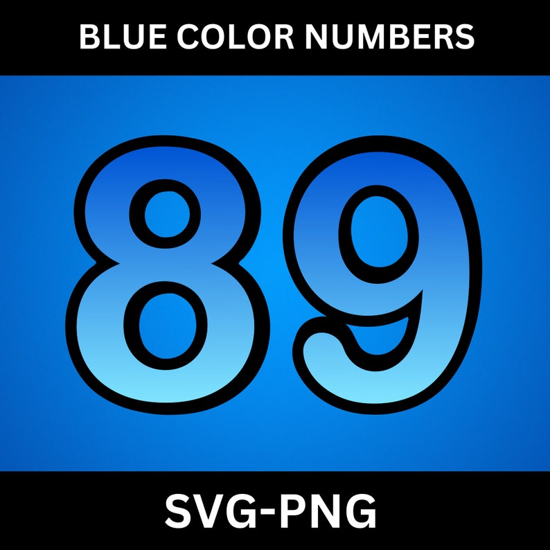 Blue Number Clipart, Numbers SVG, Numbers PNG, Digital Number 0-9 ...