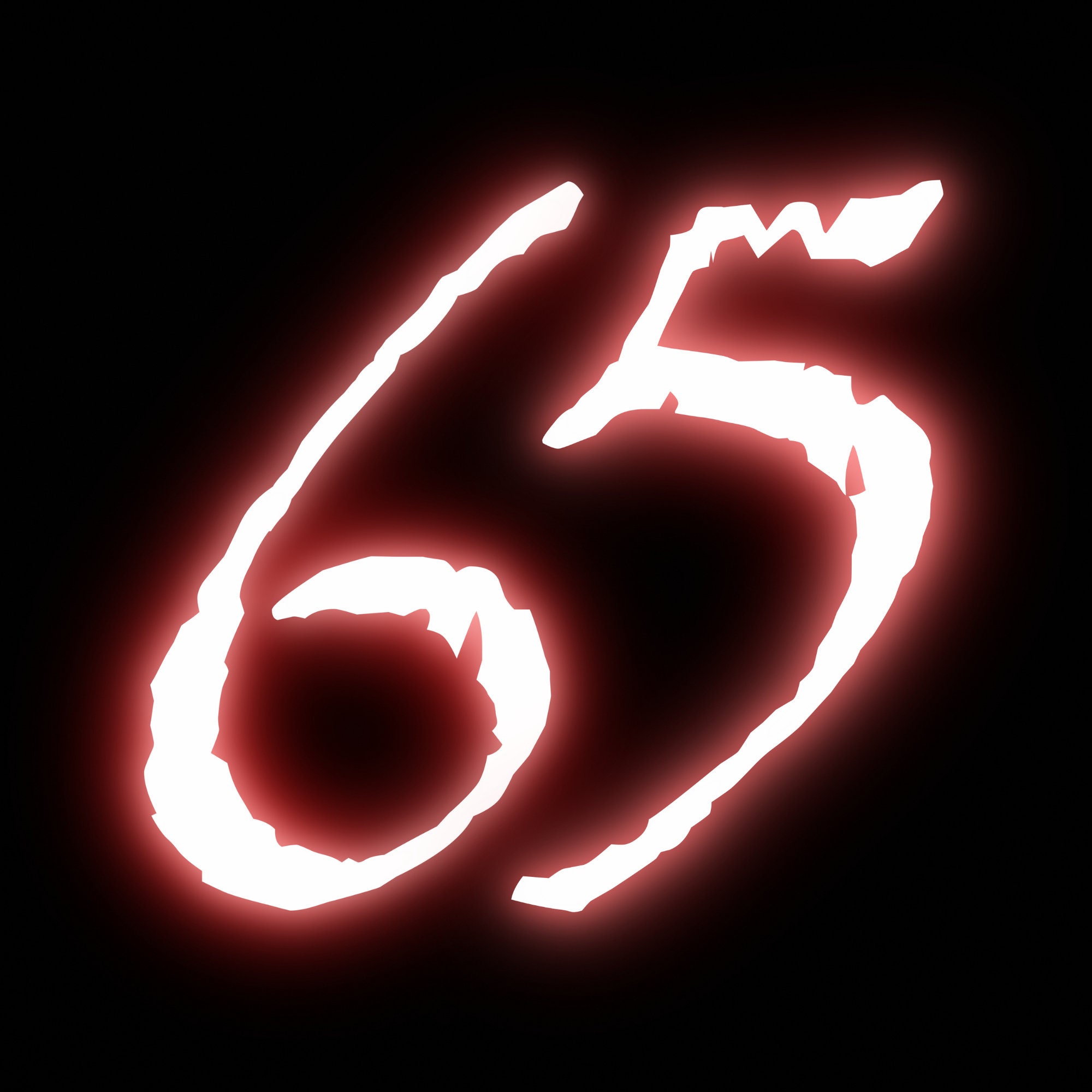 Neon Red Number Clipart Number SVG Number PNG Digital - Etsy UK