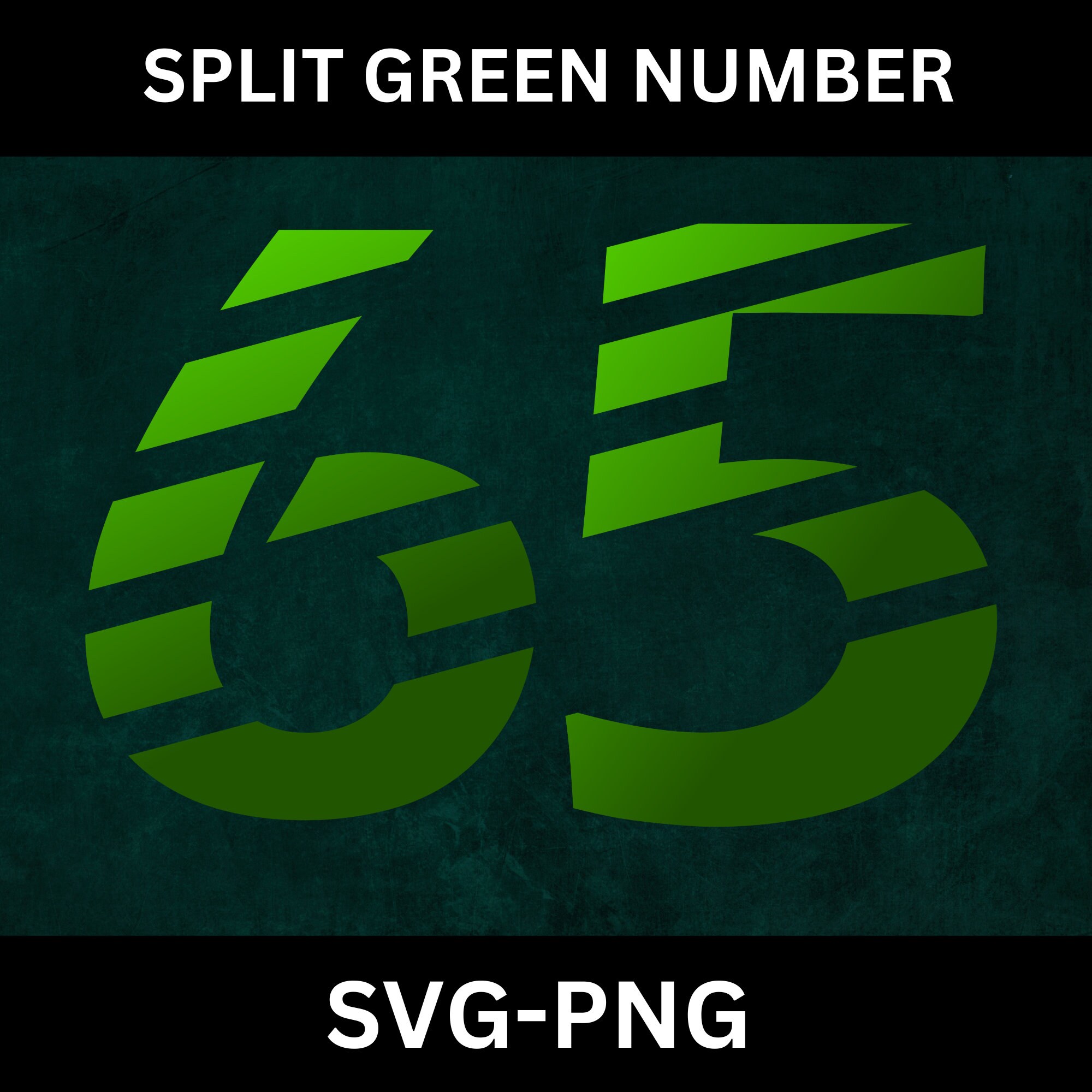 Numbers Clipart SVG Split Green PNG Digital Numbers 0 9 Clipart Numbers ...