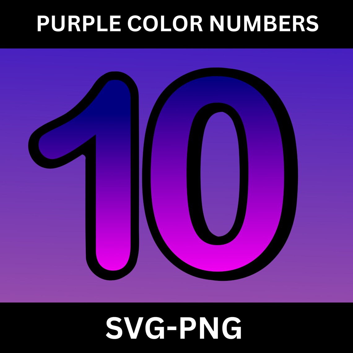 Purple Number Clipart, Number SVG, Number PNG, Digital Number Clipart ...