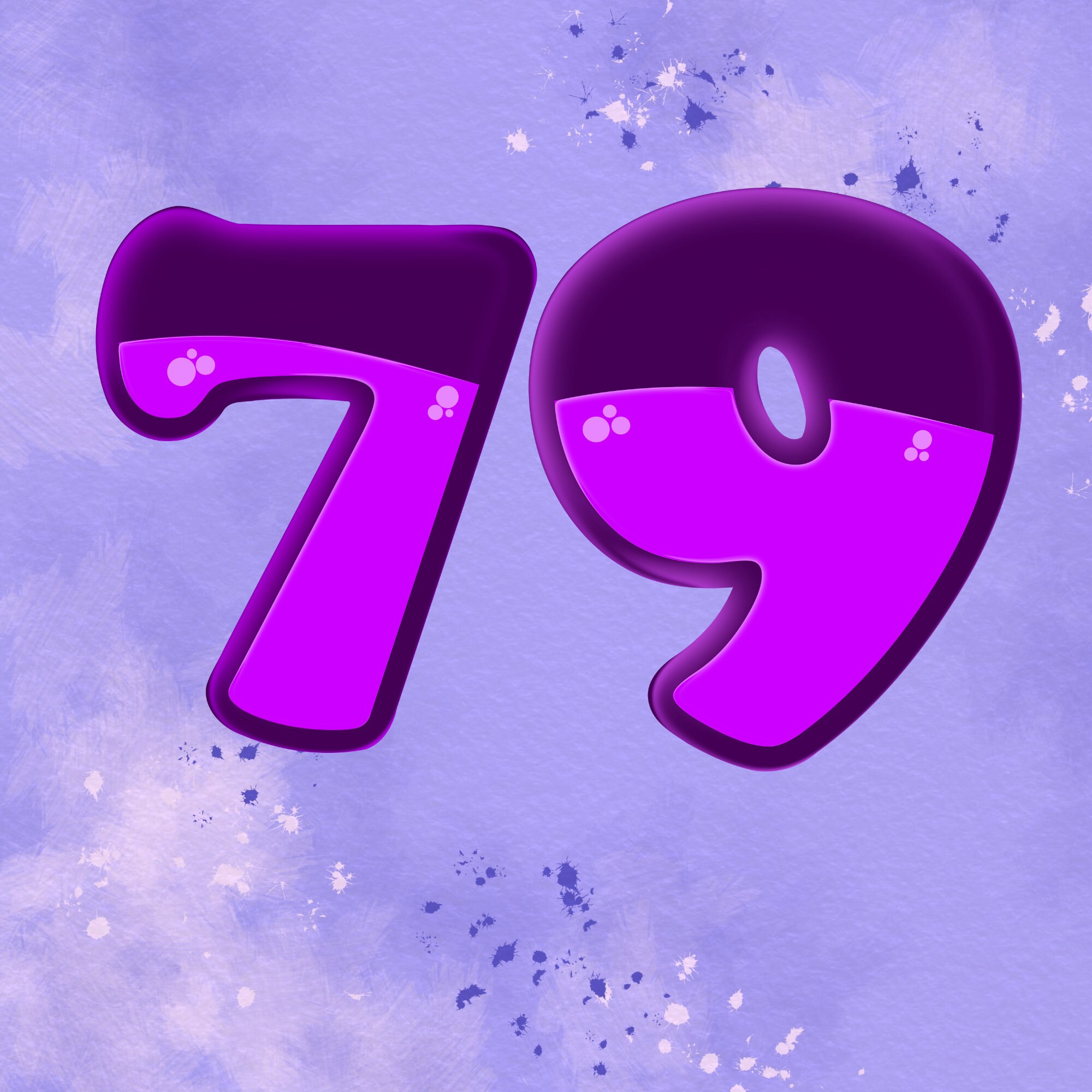 Liquid Purple Number Clipart Number SVG File PNG File Digital - Etsy