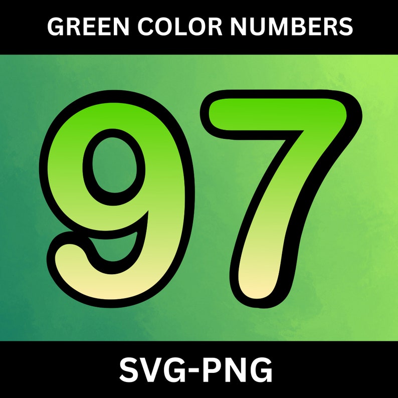 Green Number Clipart, Number SVG , Numbers PNG, Digital Number 0-9 ...