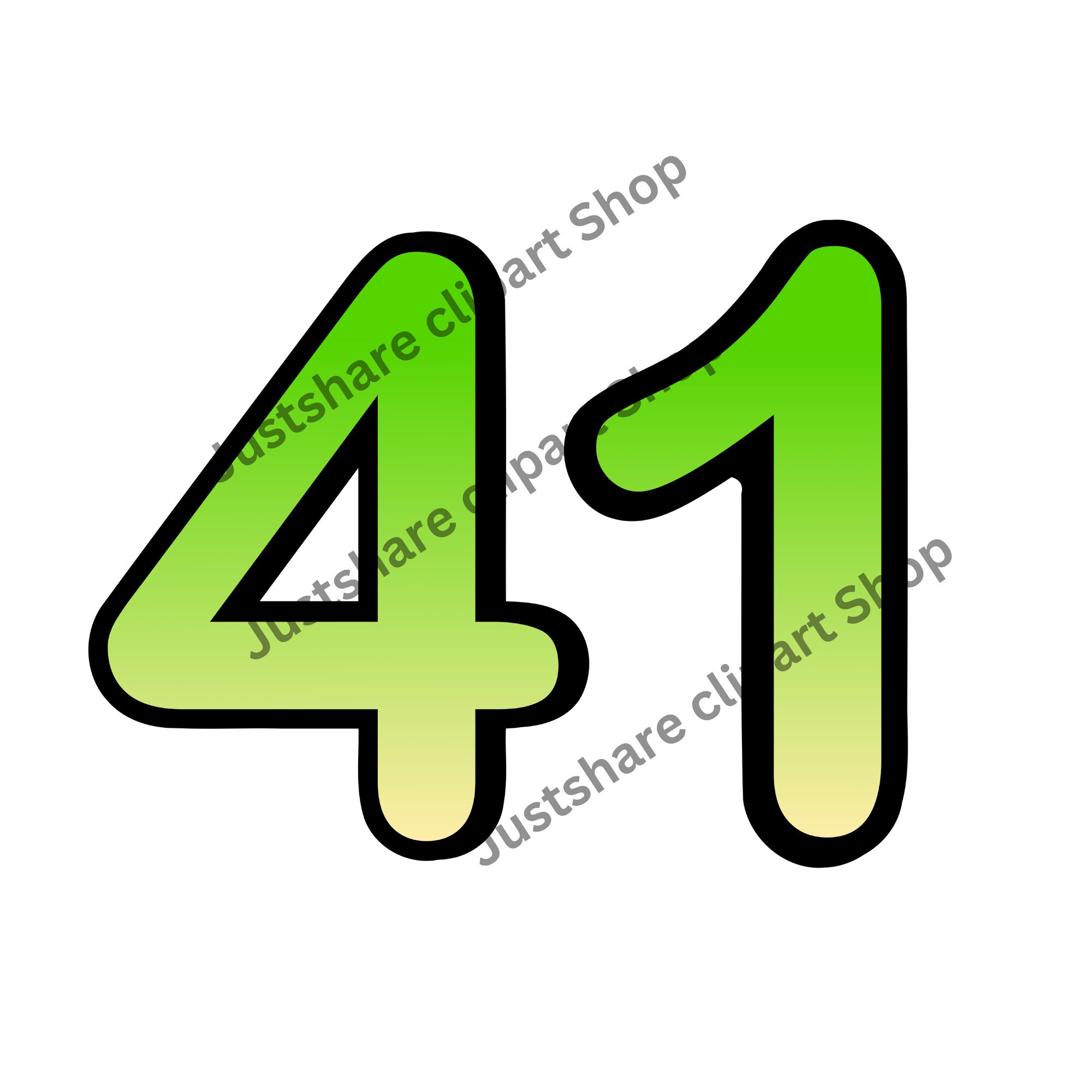 Green Number Clipart Number SVG Numbers PNG Digital Number - Etsy