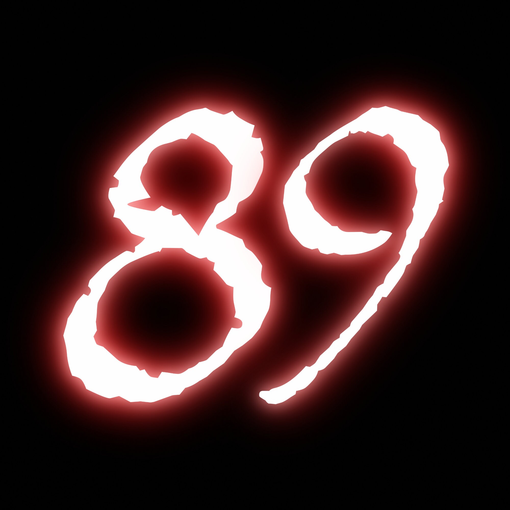 Neon Red Number Clipart Number SVG Number PNG Digital - Etsy UK