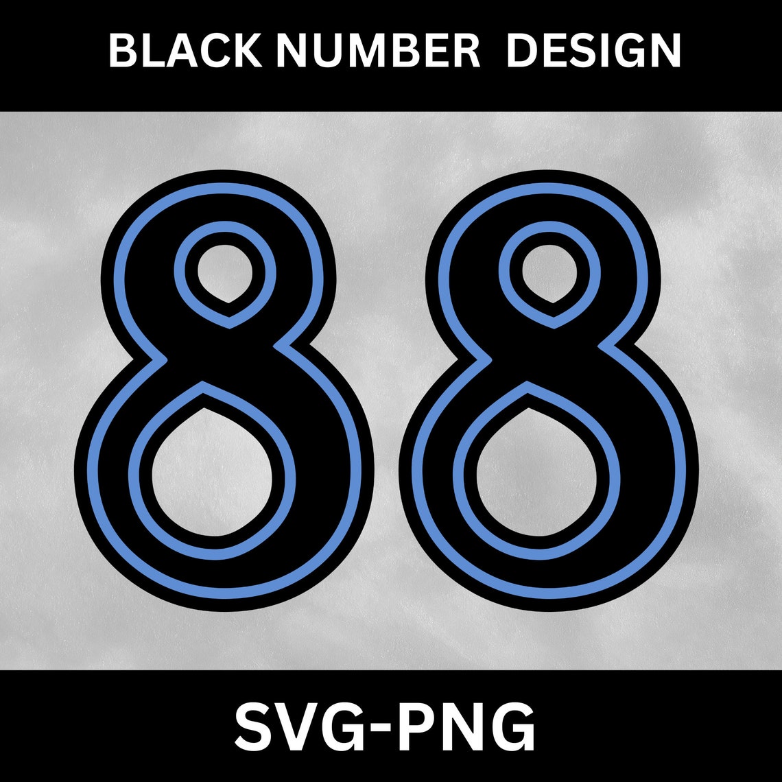 Black Number Clipart Number SVG PNG Number 0-9 Clipart Number Stickers ...