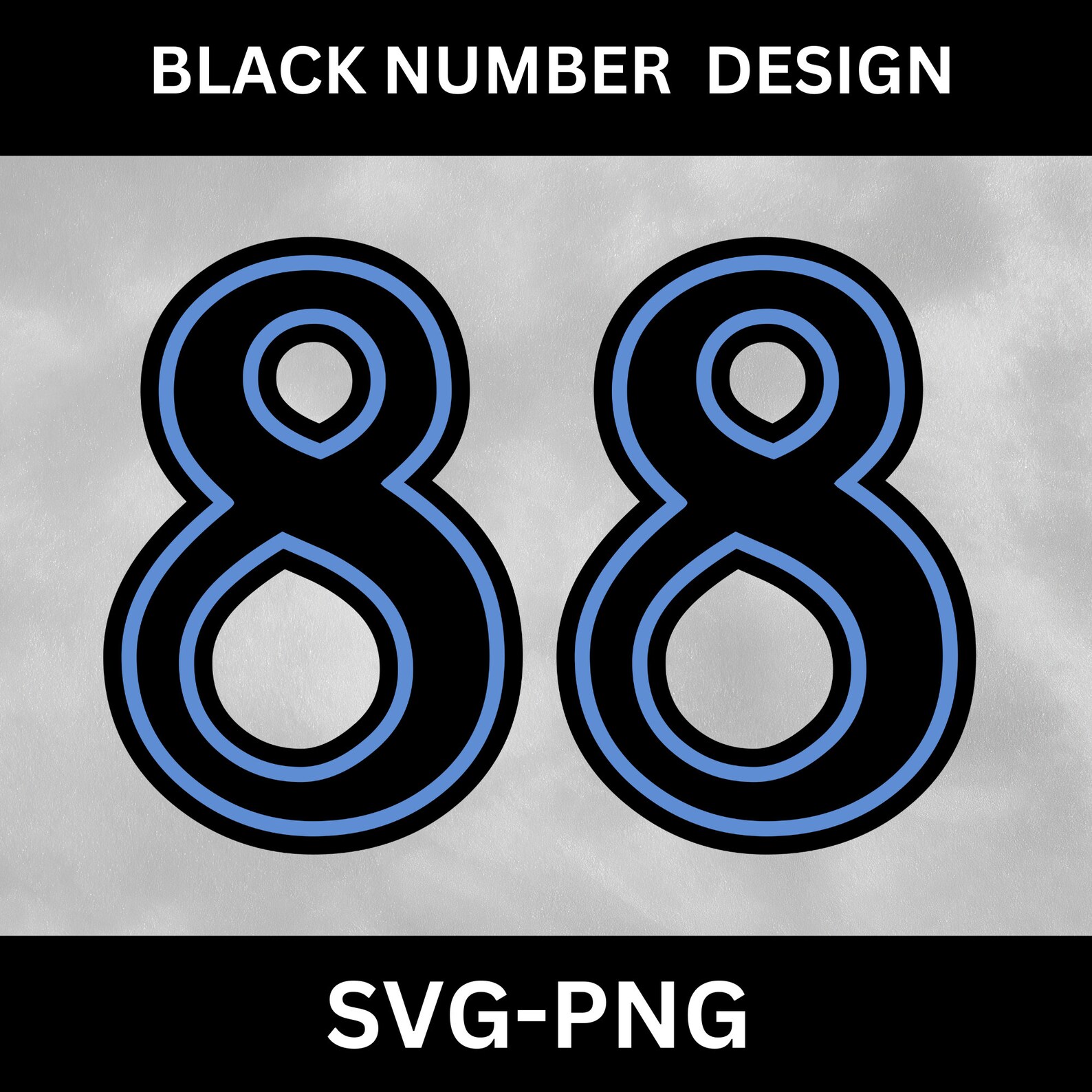Black Number Clipart Number SVG PNG Number 0-9 Clipart Number Stickers ...