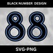 Black Number Clipart Number SVG PNG Number 0-9 Clipart Number Stickers ...