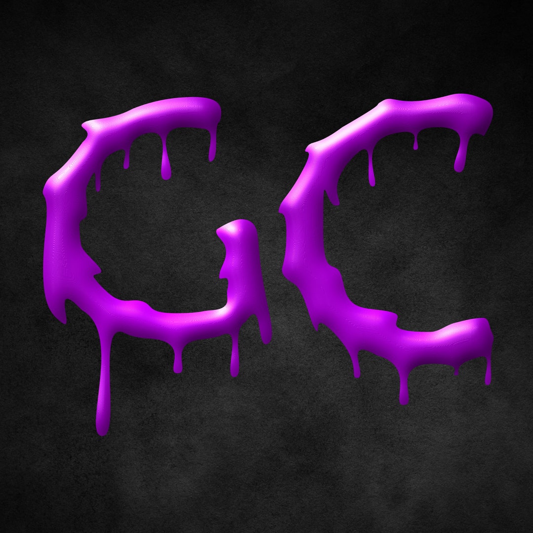 Oil Paint Dropping Purple Alphabet PNG Digital Files Alphabet - Etsy