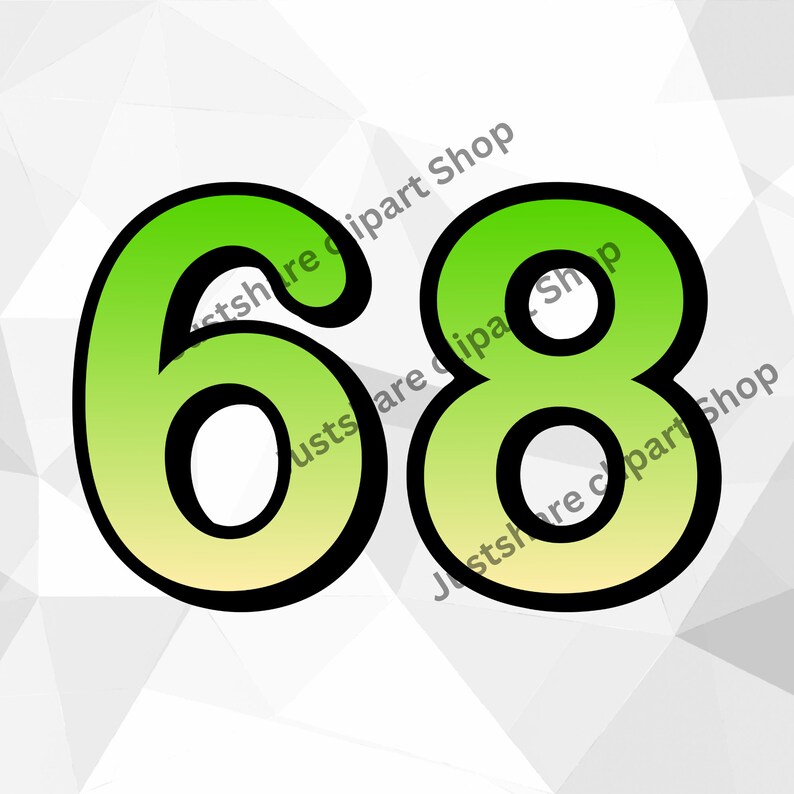 Green Number Clipart Number SVG Numbers PNG Digital Number - Etsy