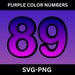Purple Number Clipart, Number SVG, Number PNG, Digital Number Clipart ...
