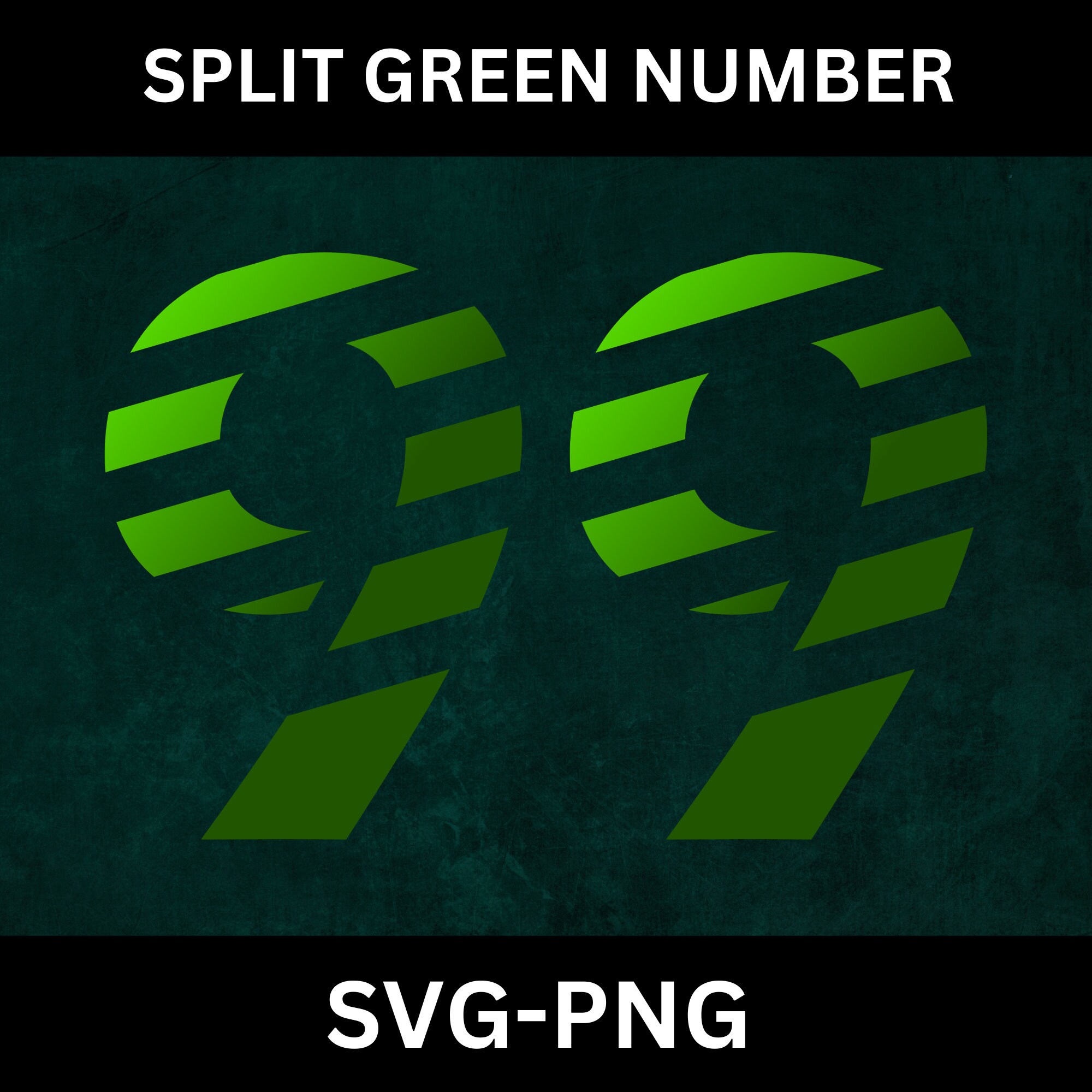 Numbers Clipart SVG Split Green PNG Digital Numbers 0 9 Clipart Numbers ...