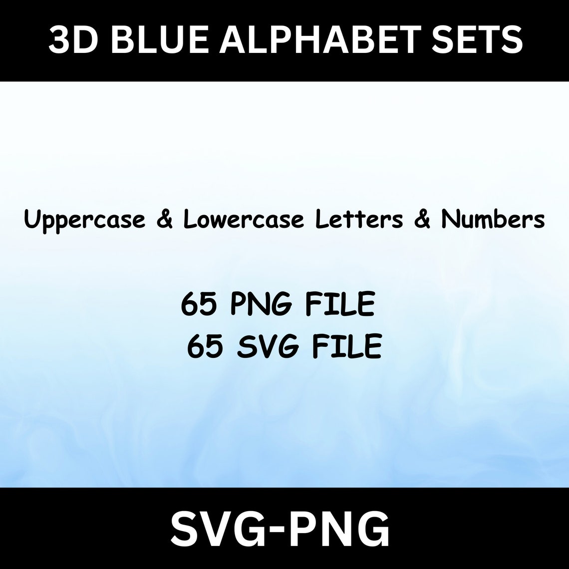 3D Blue Alphabet Clipart, Alphabet SVG , Alphabet PNG, Digital Alphabet ...