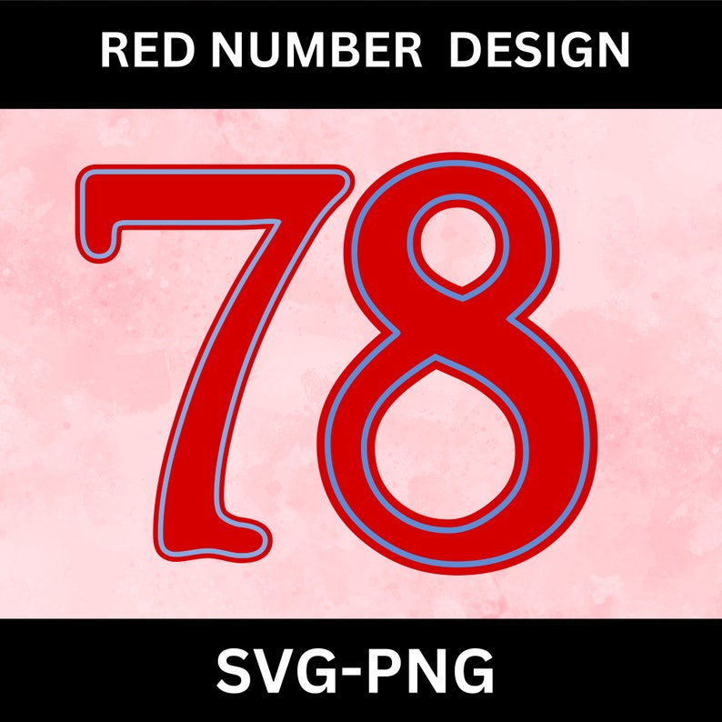 Red Number SVG PNG Number 0-9 Clipart Number Stickers Colorful Number ...