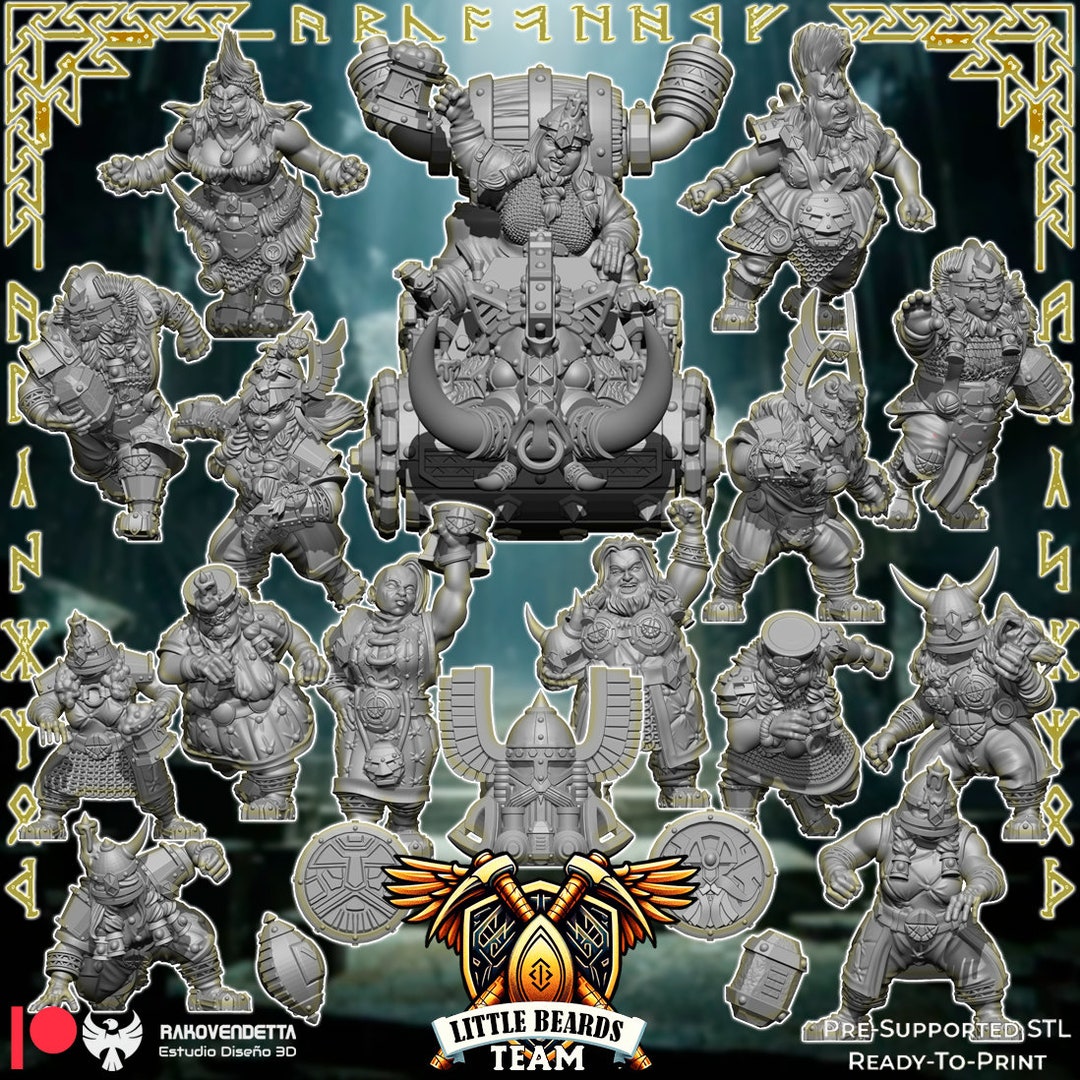 Rakovendetta Estudio Dwarf Fantasy Football Team - Etsy