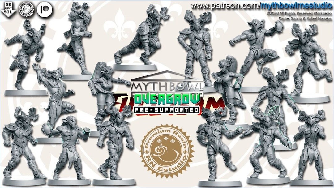 Mythbowl Wood Elf Blood Bowl Team Overgrown - Etsy