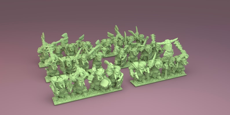 10mm Fantasy Battle Orcs and Goblins by Greenskin Miniatures - Etsy