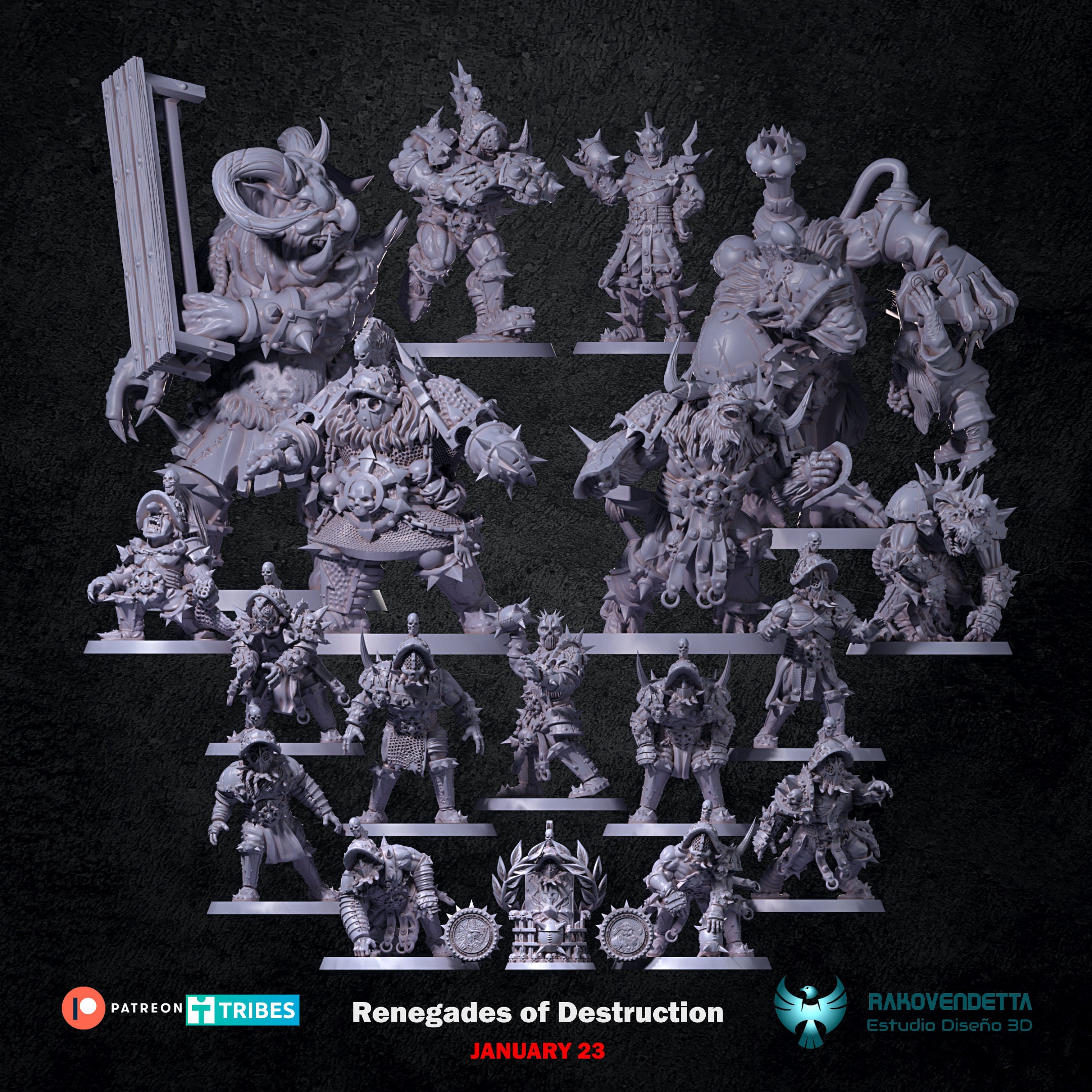 Rakovendetta Estudio Gladiator Chaos Renegade Fantasy Football Team - Etsy