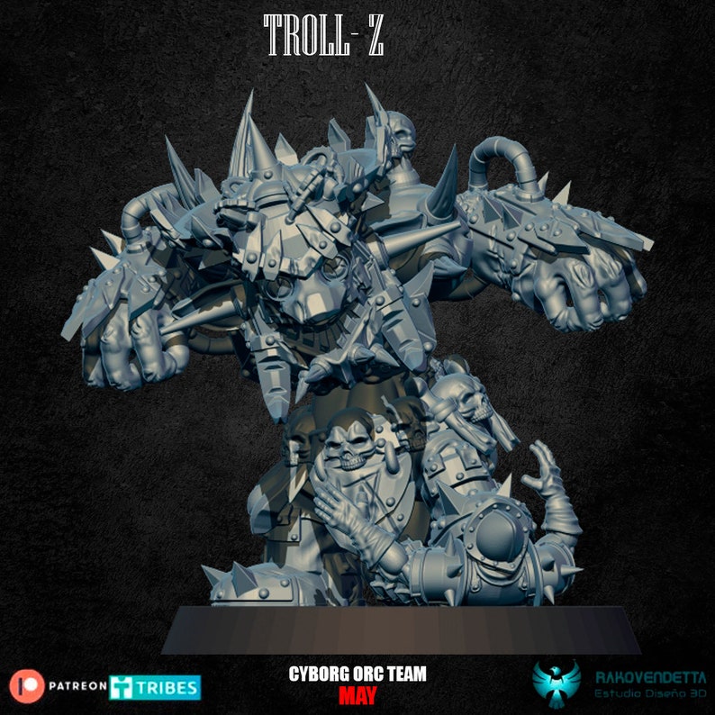 Rakovendetta Estudio Cyber Orc Fantasy Football Team - Etsy