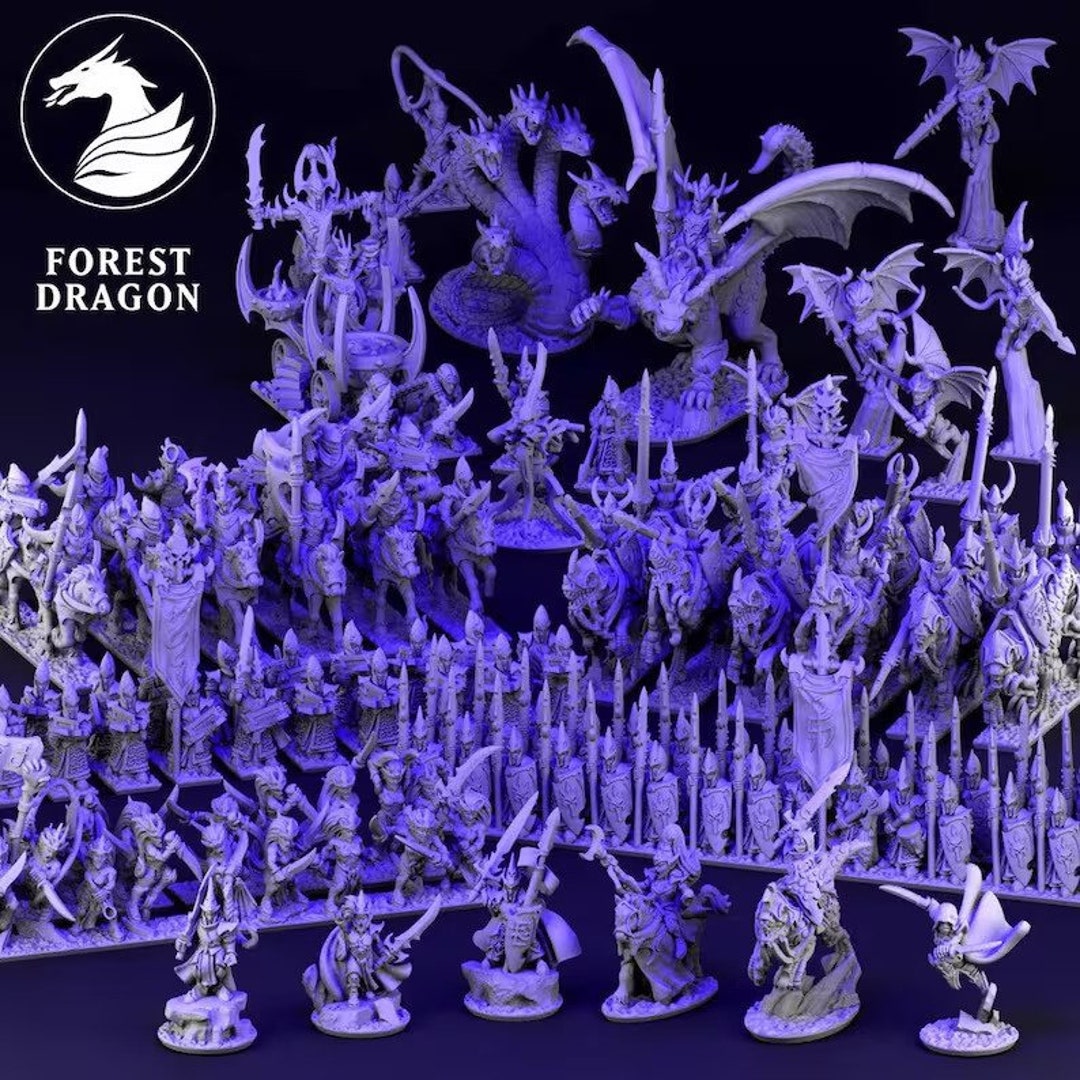 10mm Fantasy Battle Dire Elf Army by Forest Dragon - Etsy