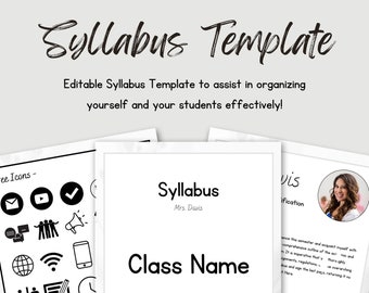 Editable Middle/high School Syllabus - Etsy