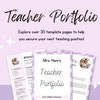 Retro Teacher Portfolio, Teacher Portfolio, Teacher Portfolio Template ...