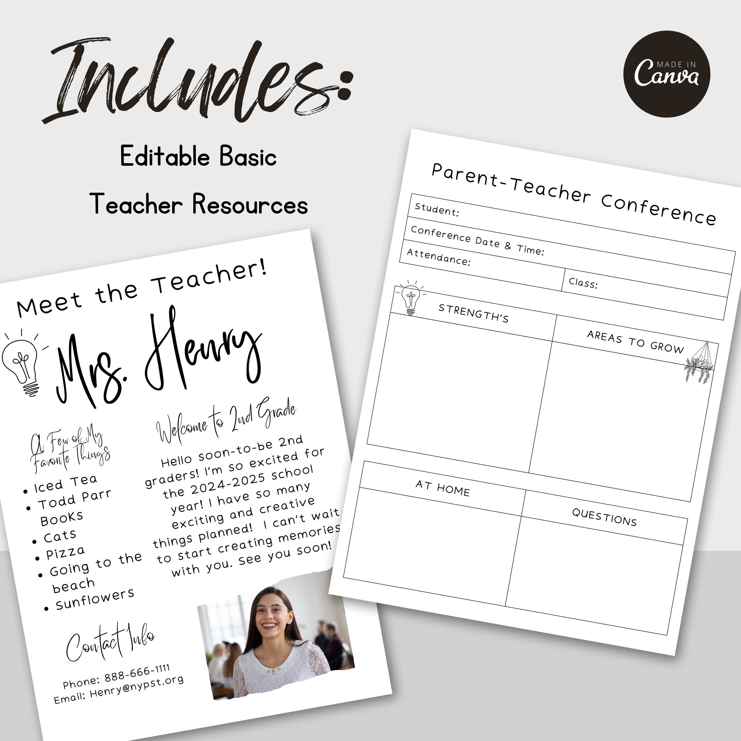 New Teacher Bundle, Neutral Teacher Resources, Teacher Portfolio ...