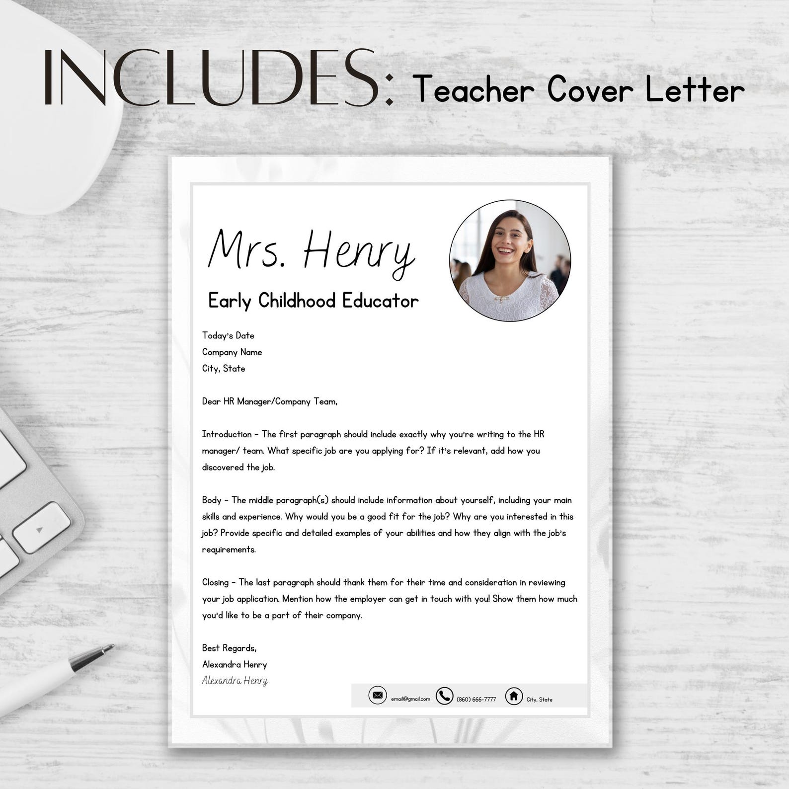 Professional Educator Portfolio Template: Neutral Design for Classroom ...