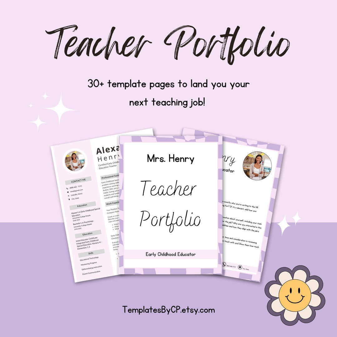 Retro Teacher Portfolio Teacher Portfolio Teacher Portfolio - Etsy