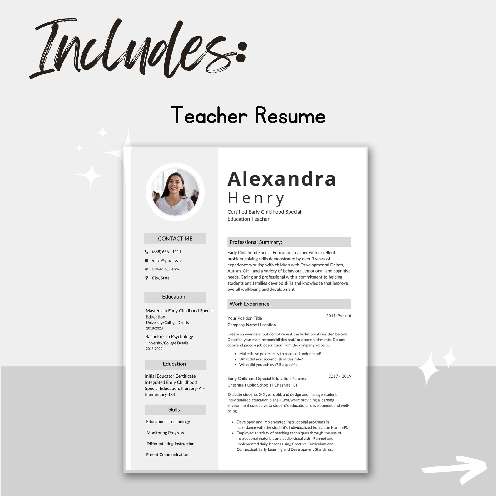Neutral Teacher Portfolio, Teacher Portfolio Template, Educational ...