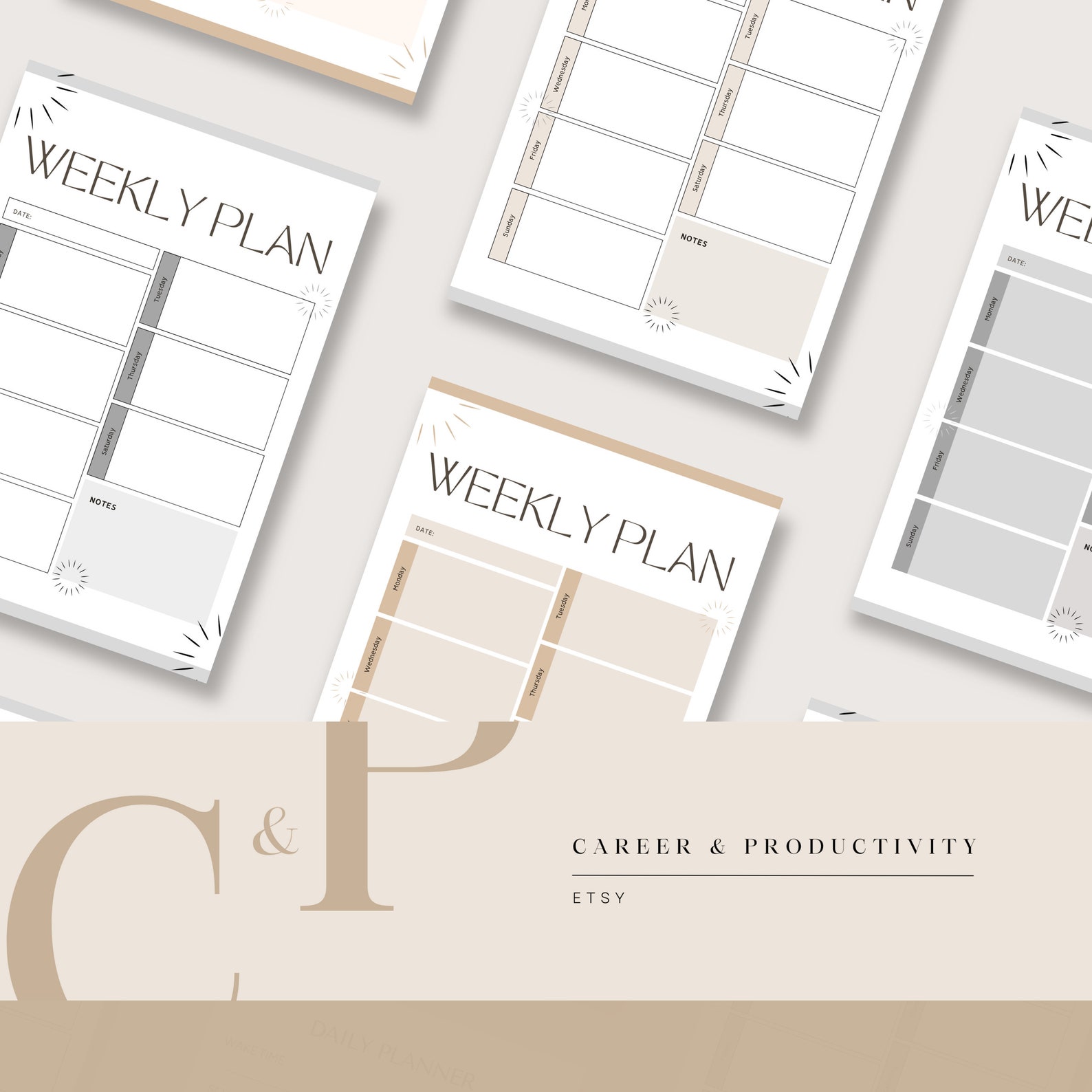 Weekly Schedule, Weekly Plans, Printable Weekly Schedule - Etsy