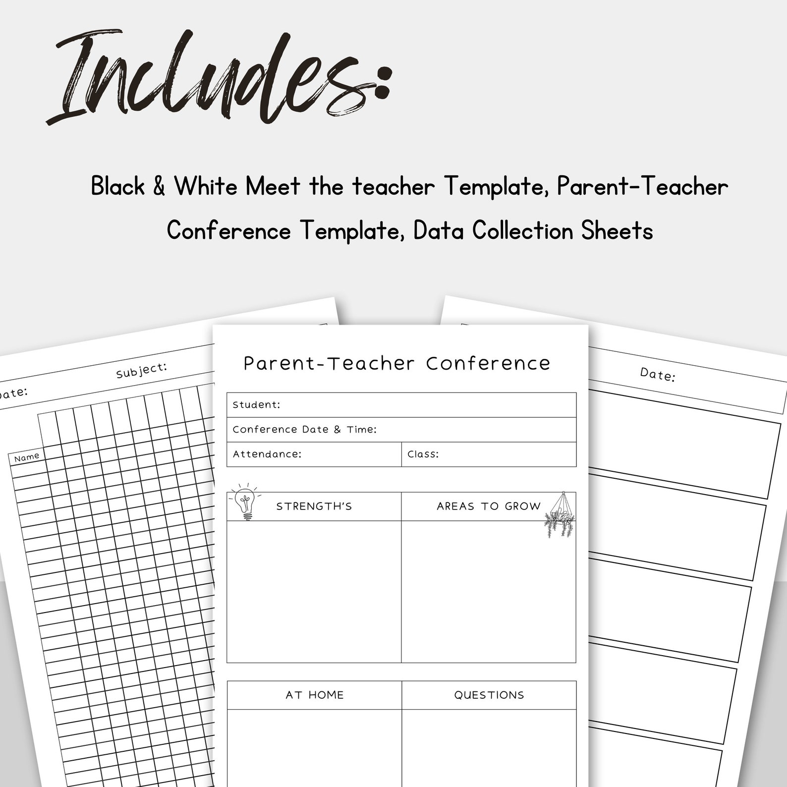 Neutral Teacher Portfolio, Teacher Portfolio Template, Educational ...