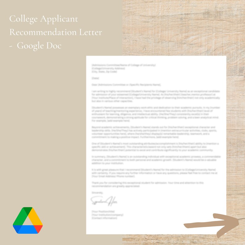 College Applicant Recommendation Letter, Recommendation Letter, Letter ...