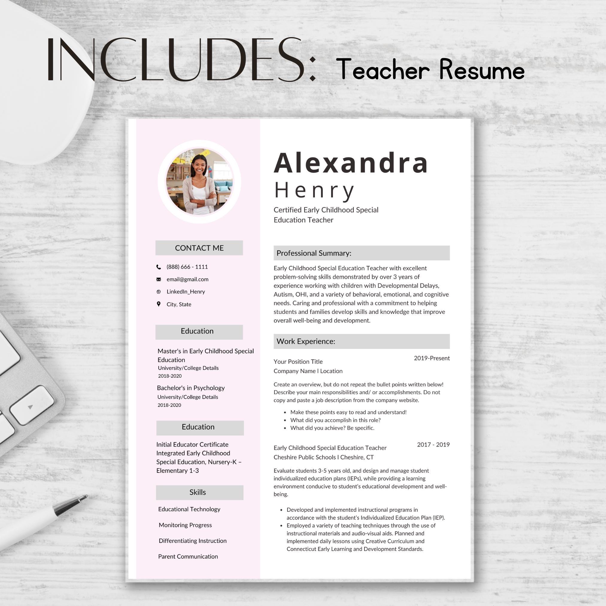 Vintage-inspired Teacher Portfolio Template: Educational Resume ...