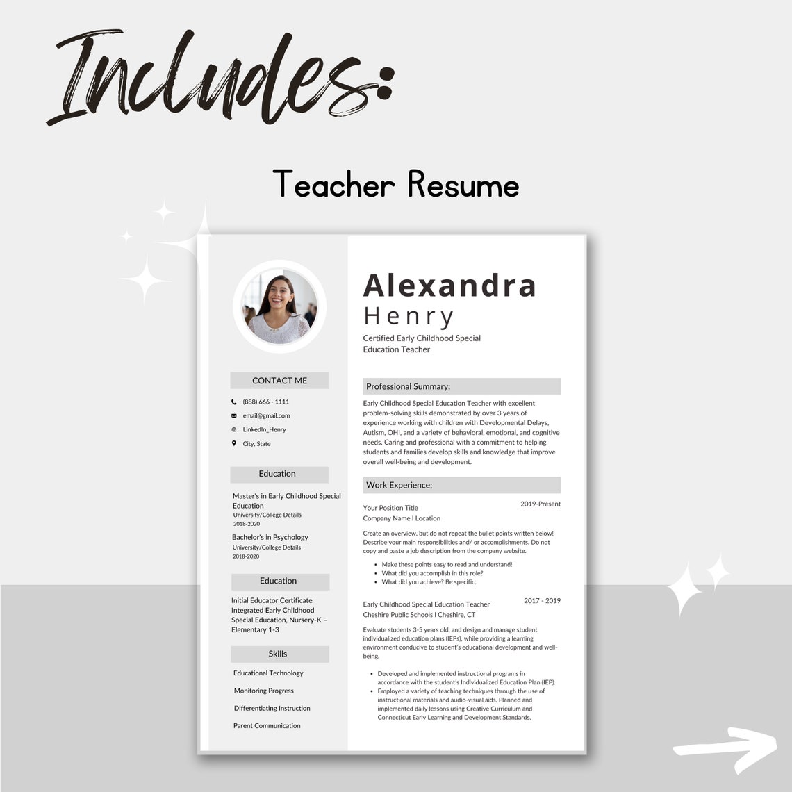 Neutral Teacher Portfolio, Teacher Portfolio Template, Educational ...
