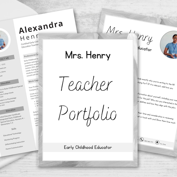 Professional Teacher Portfolio Templates