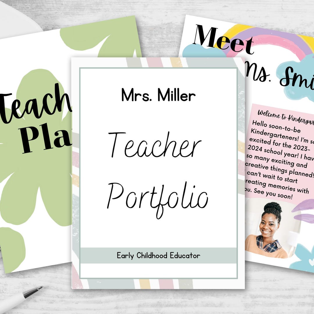 Professional Teacher Portfolio Templates
