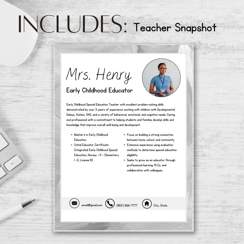 Customizable Teacher Portfolio Template: Professional Educational ...