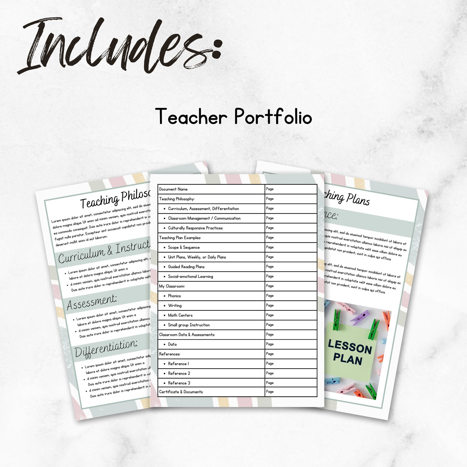New Teacher Bundle Teacher Portfolio Template Teacher Resume Template new-teacher-bundle-teacher-portfolio-template-teacher-resume-template