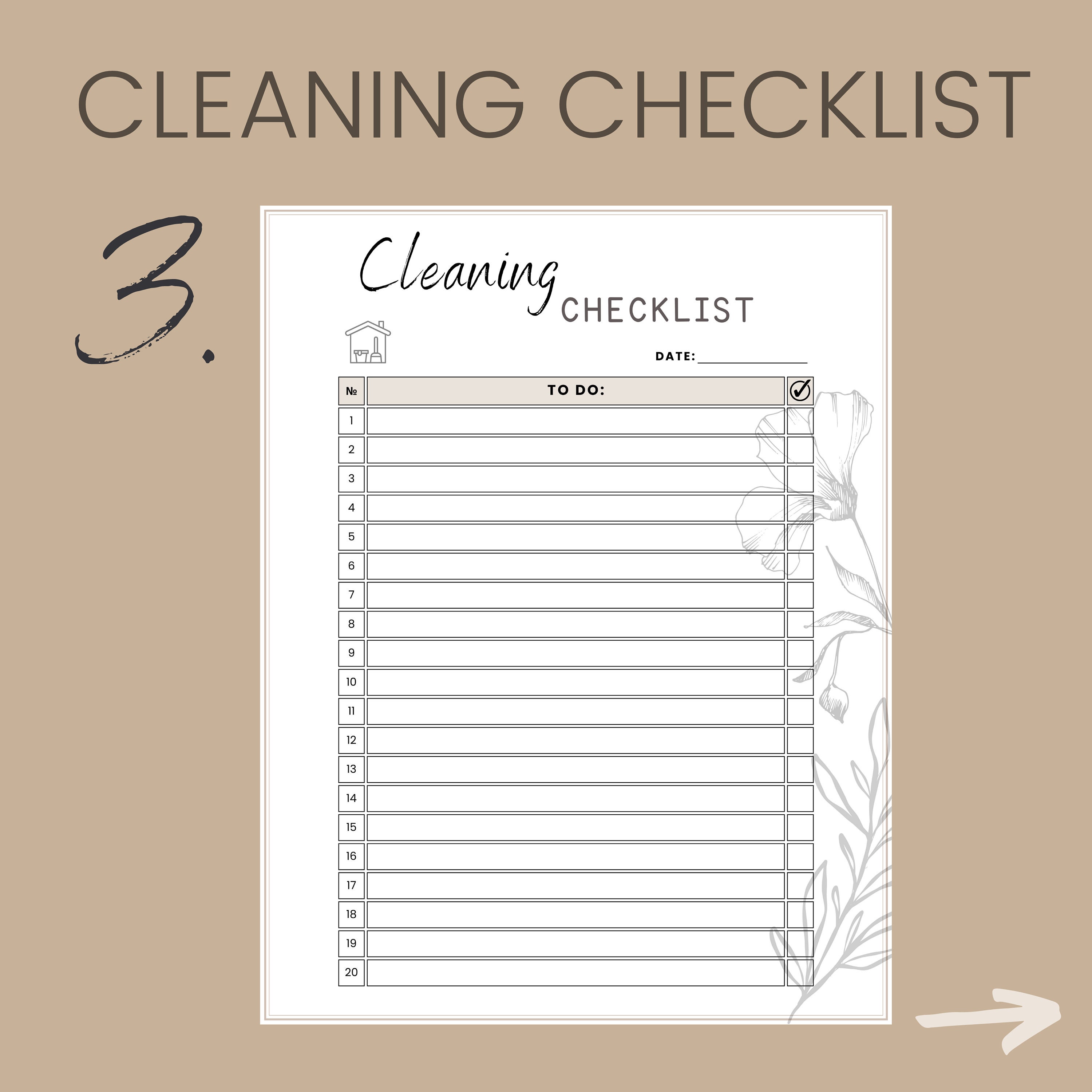 Cleaning Checklist, Cleaning Schedule, Cleaning Printable, Cleaning ...